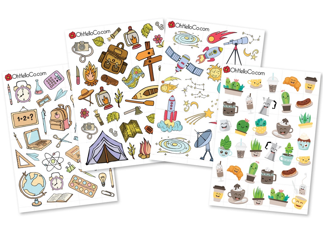 Decorative Explore and Learn Sticker Variety Set - Back to School ...