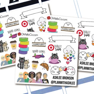 Planner Stickers Planner Meetup Contact Cards - Style One - Etsy