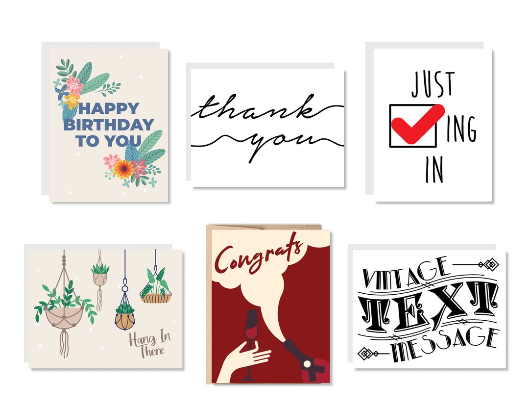Professional Office Appropriate Variety Greeting Card Set or Single ...