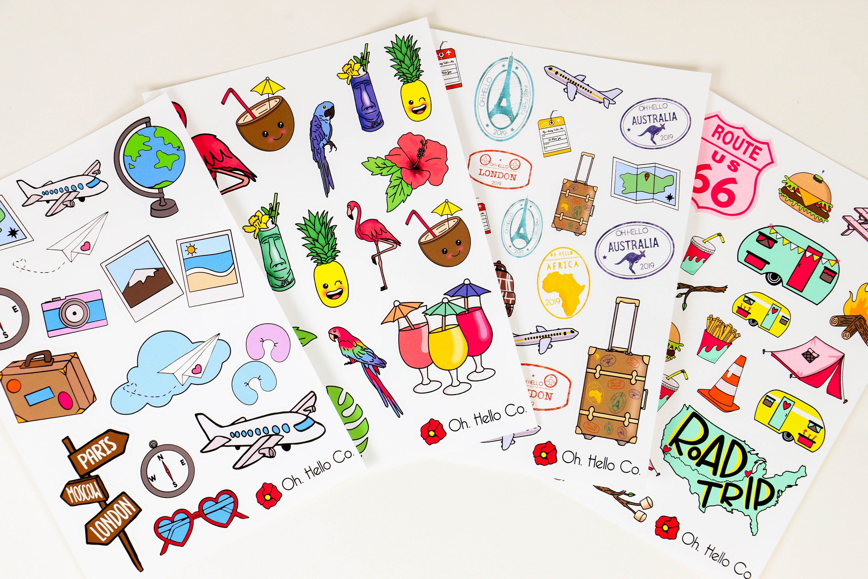 Travel Variety Decorative Sticker Set Bullet Journal | Etsy