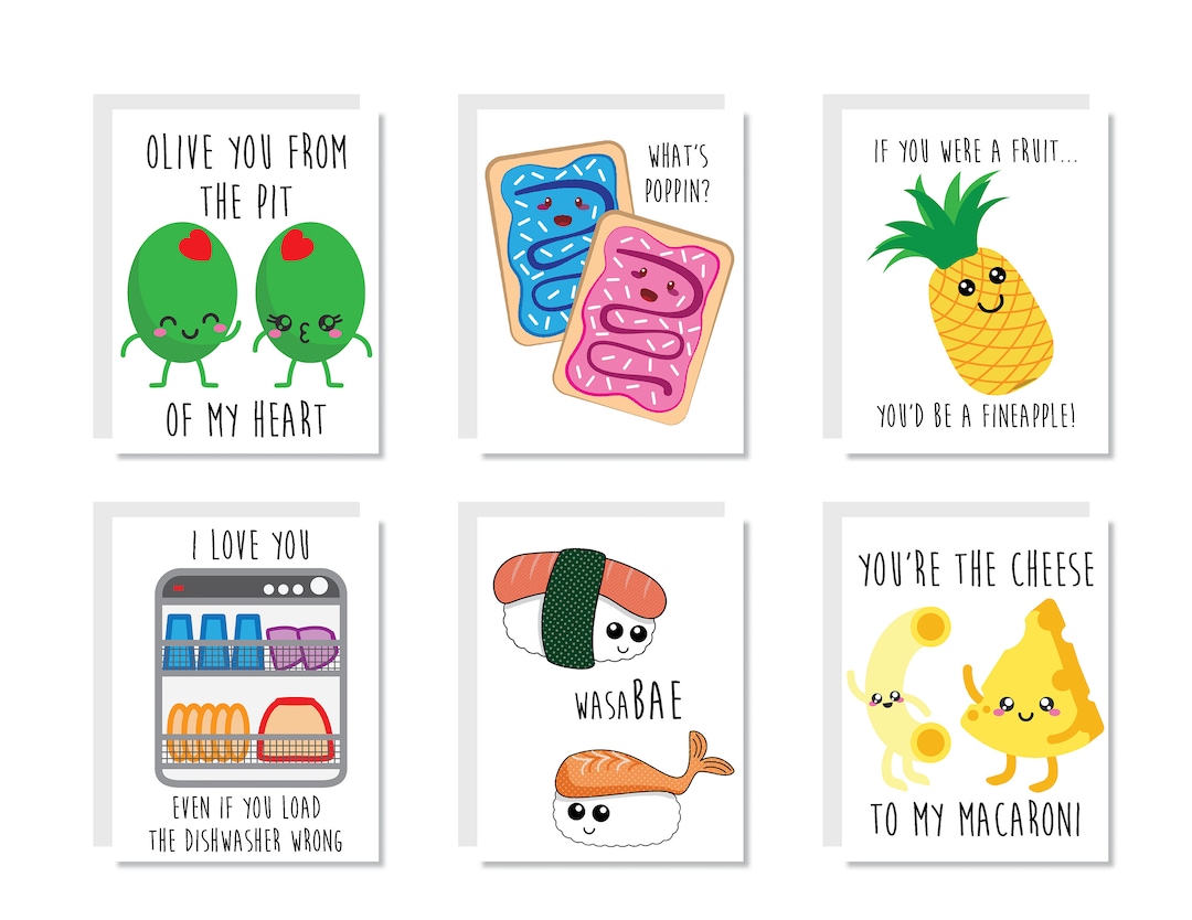 It's All About Food and Puns Greeting Card Set or Single - Dishwasher ...