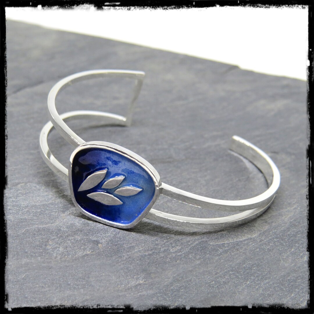 Open Wide Band in 925 Sterling Silver and Enamels - Romantic and ...