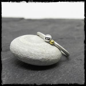 Simple and Minimalist Design Simple Silver Ring With Gold and Silver ...