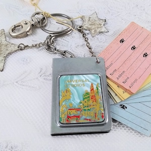 Universal Studios Fold Out Address Book Upcycled Keychain With Stars ...