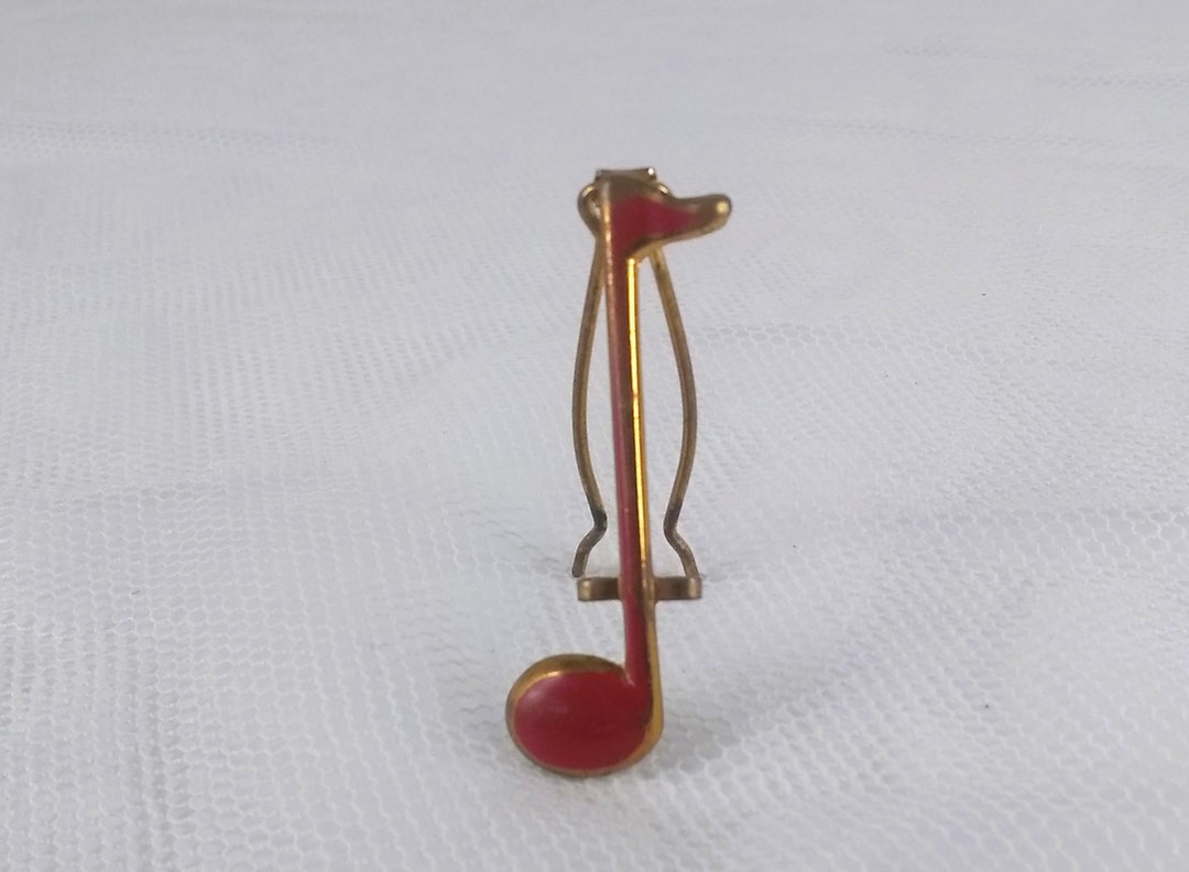 Tiny Musical Note Hair Clip, Vintage Music Note, Musical Barrette ...