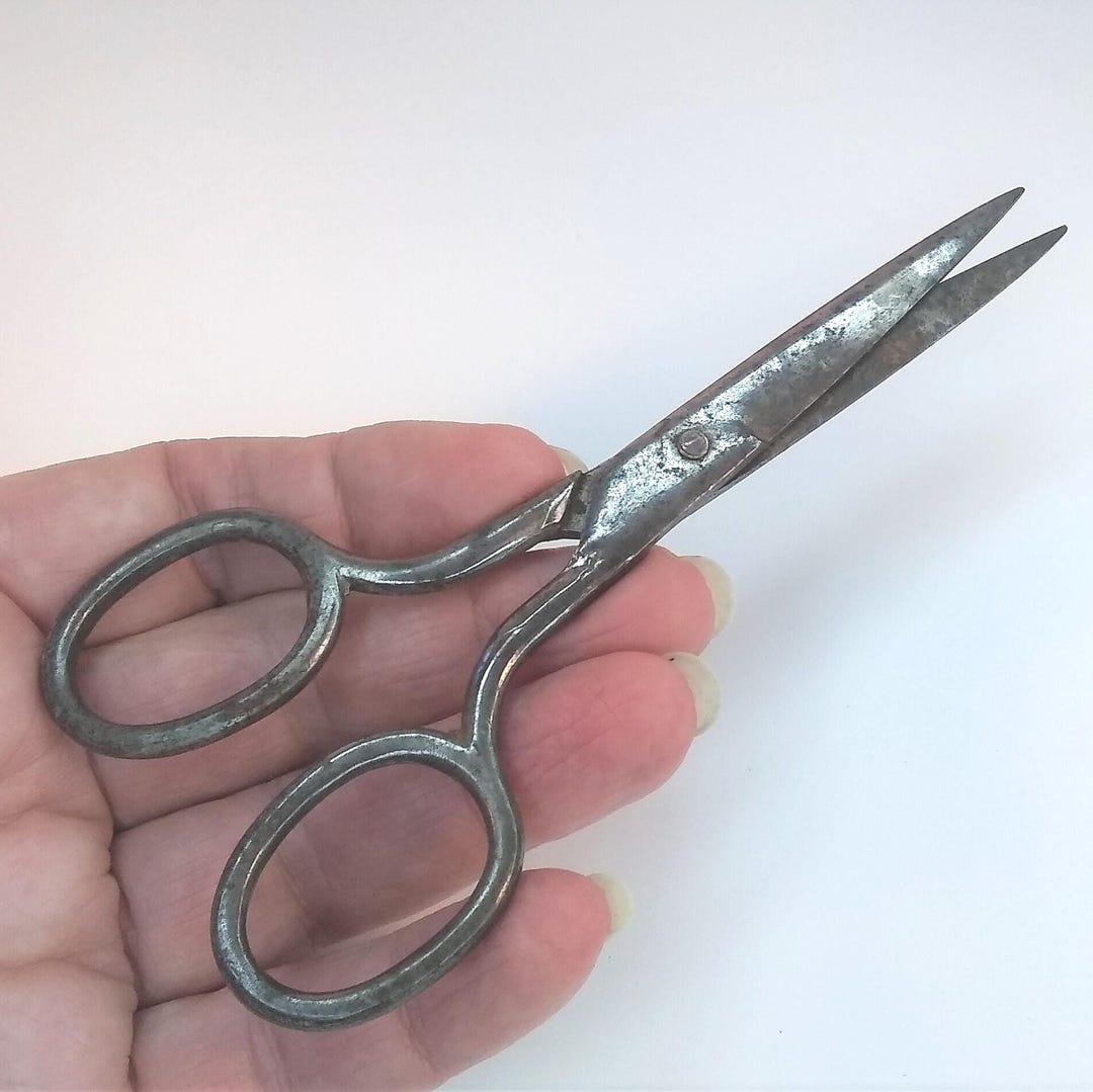 Vintage Scissors, Forged Steel USA, Aged Patina, Works Well, 5 Inches ...