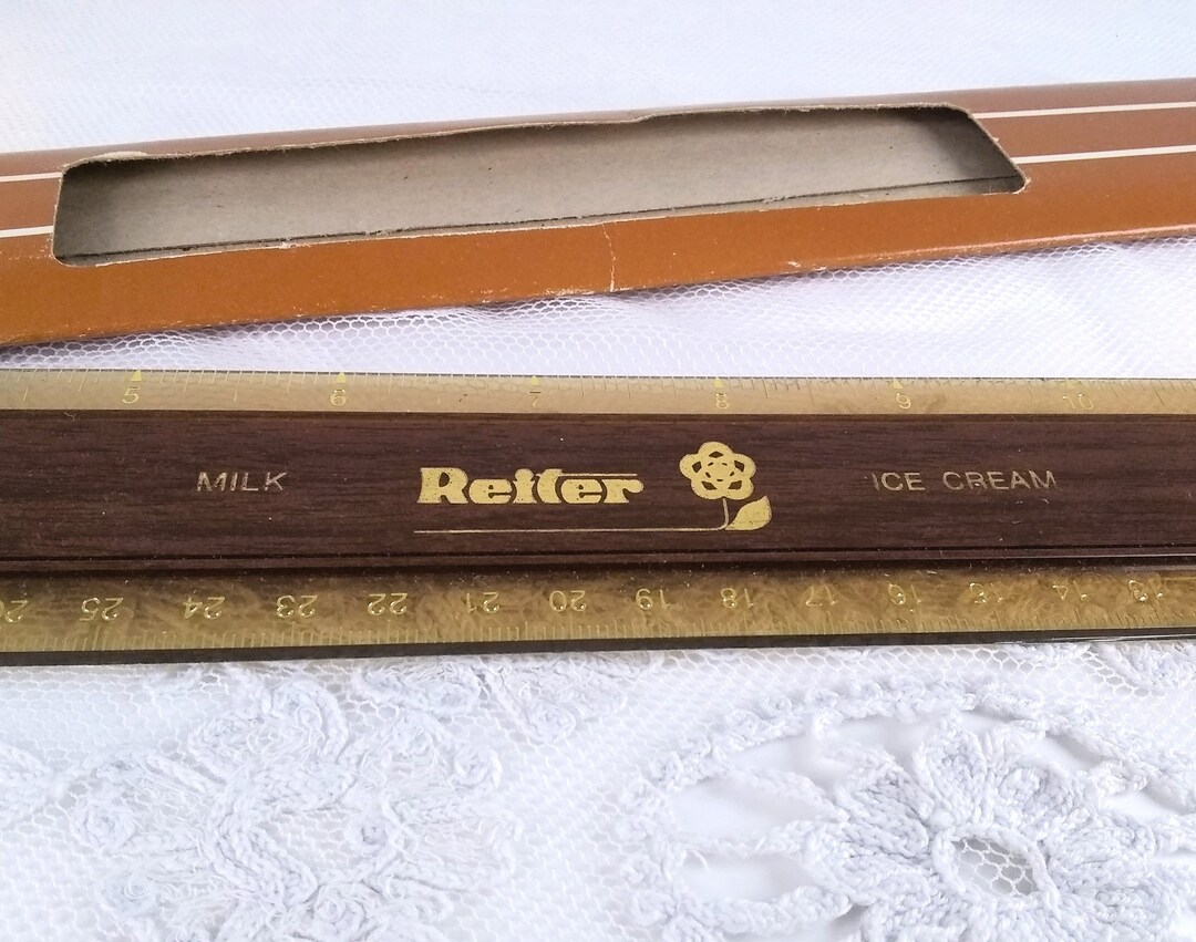 Vintage Plastic Ruler Reiter Ice Cream and Milk, Sweet Old Advertising ...