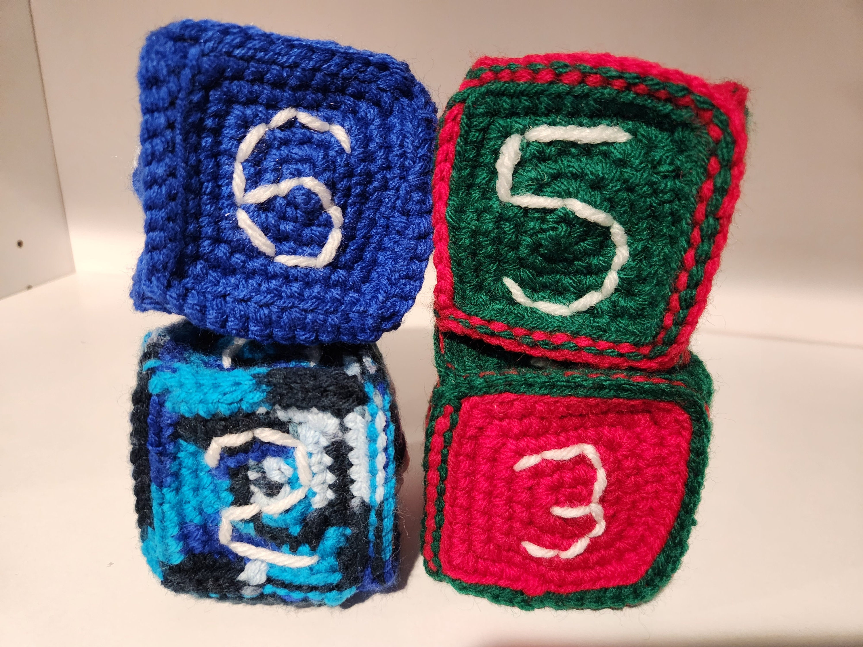 Crocheted Dice - Hand Made and Custom - Etsy