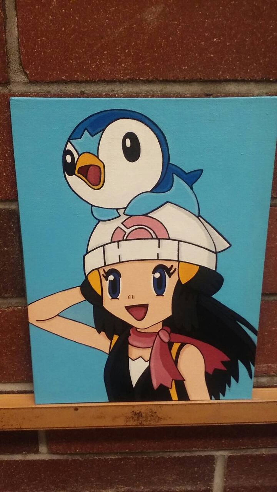 Pokemon Trainer Dawn With Her Piplup Etsy