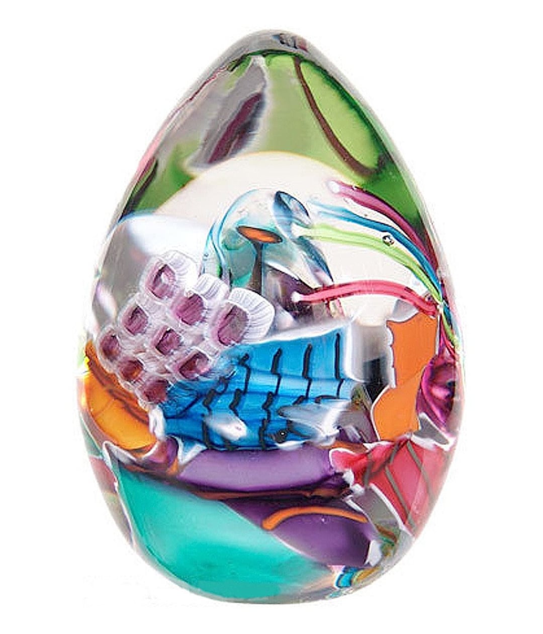 Handblown Glass Paperweight, Shard, Egg Shape - Etsy