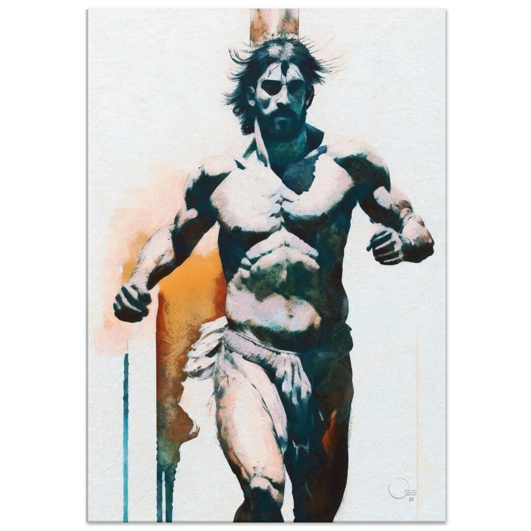 AT-10 Series greek Athlete, 70x100 Cm / 28x40,oil Painting Canvas Print ...