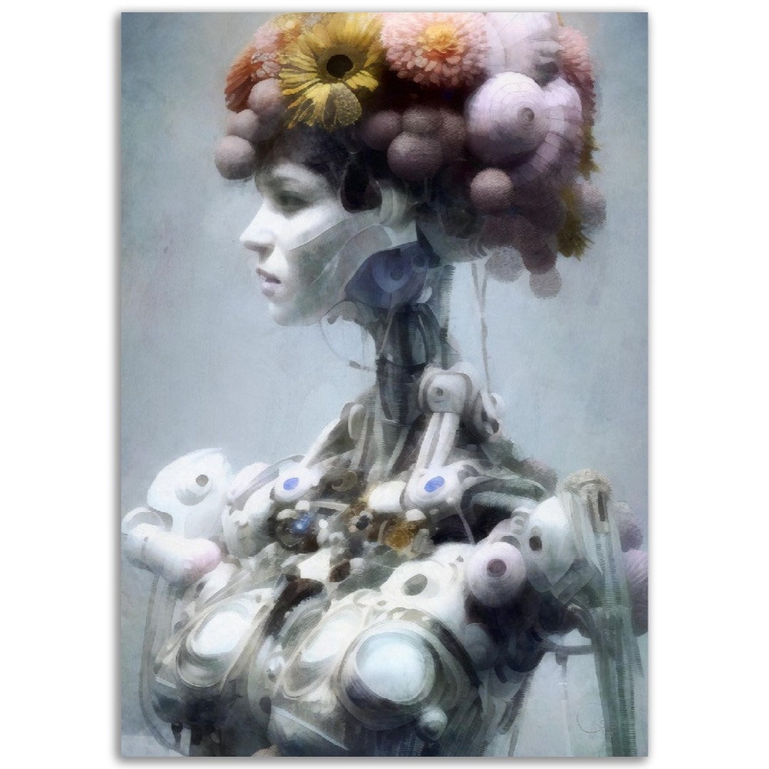 Ose Del Sol Watercolor Reproduction Robot Flowers Series - Etsy