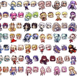 2.5in Fate/go Fate FGO Double-sided Keychain Chibi Artoria Astolfo ...