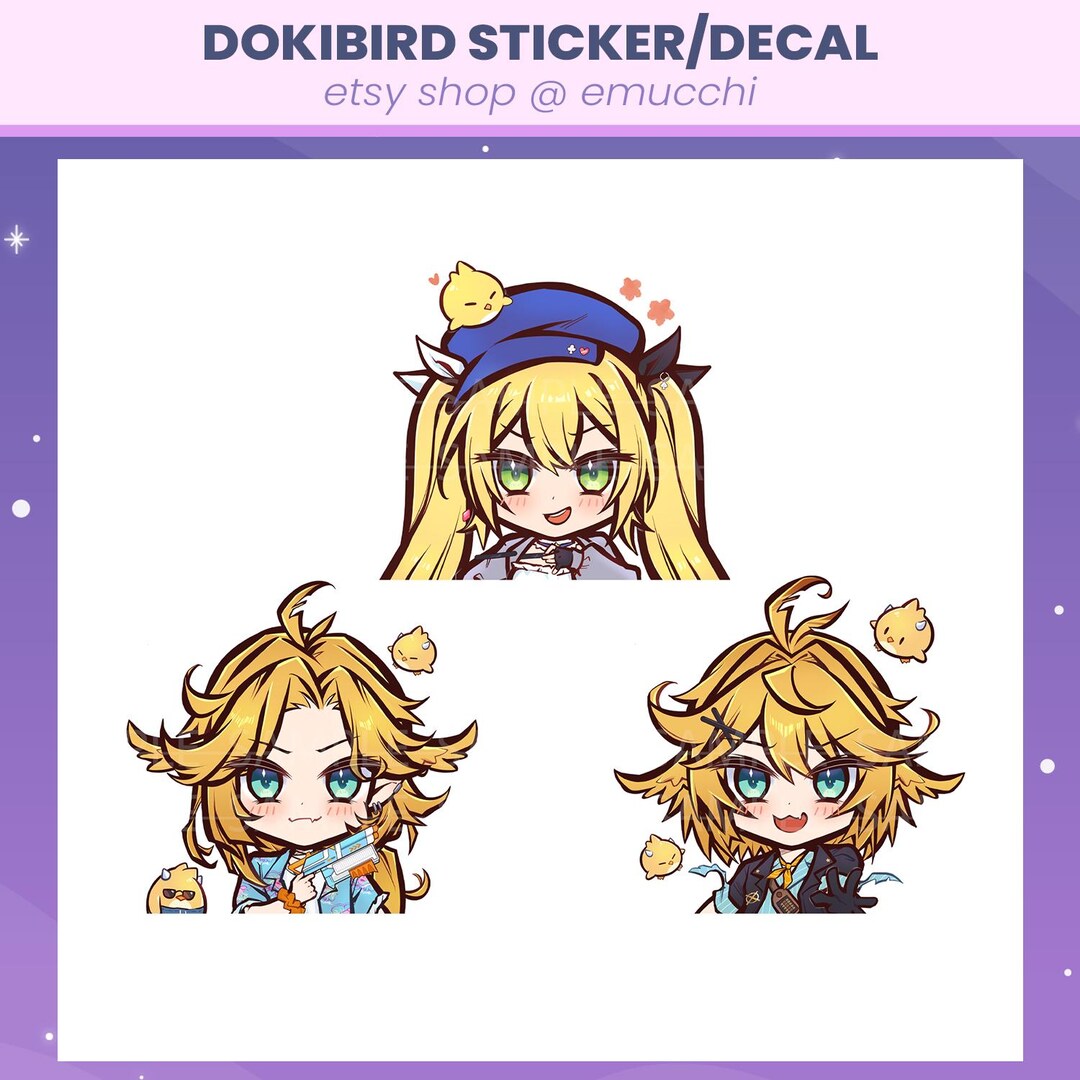 Dokibird Bounty Hunter Summer Original Indie Vtuber Die-cut Vinyl Decal ...