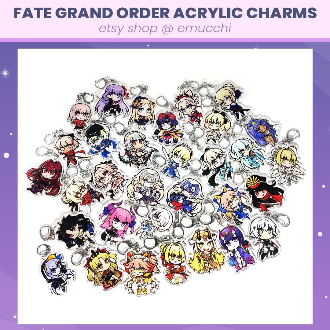 2.5in Fate/go Fate FGO Double-sided Keychain Chibi Artoria Astolfo ...