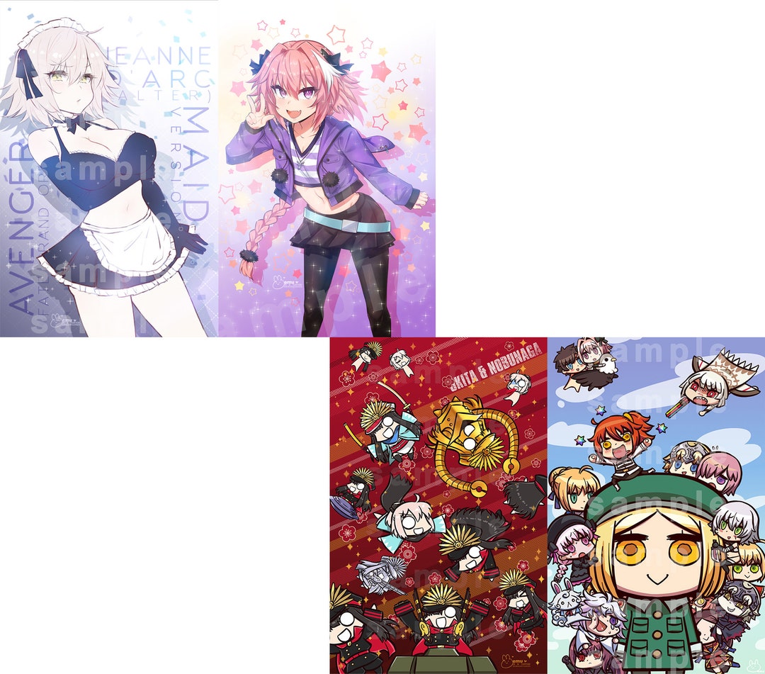 Fate/grand Order FGO Jalter Astolfo Gudaguda Chibi Assorted Fan Poster ...
