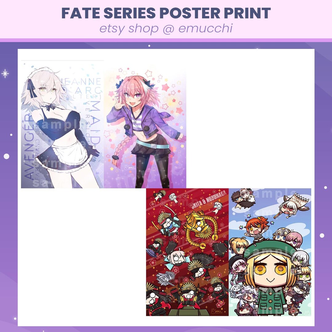 Fate/grand Order FGO Jalter Astolfo Gudaguda Chibi Assorted Fan Poster ...