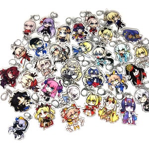 2.5in Fate/go Fate FGO Double-sided Keychain Chibi Artoria Astolfo ...