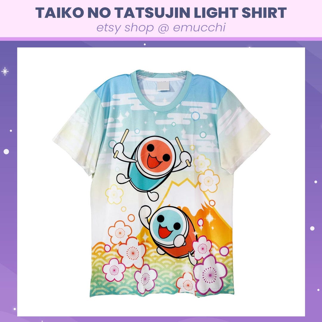 Taiko No Tatsujin Rhythm Game Light Shirt - Etsy
