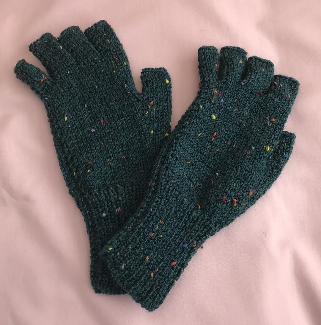 Mens/gents Half Finger/fingerless Multi Coloured Gloves - Etsy