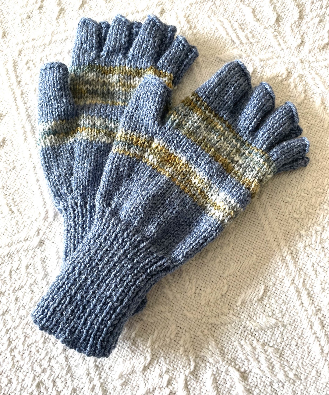 Mens/gents Half Finger/fingerless Multi Coloured Gloves - Etsy