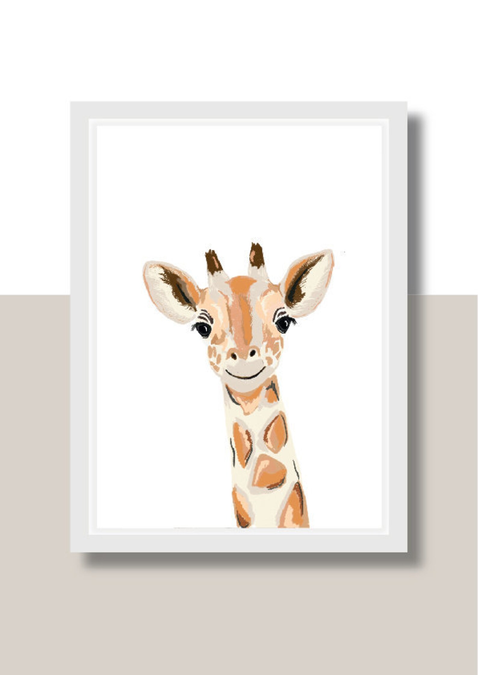 Printable Baby Giraffe Print | Safari Nursery Wall Art | Kids Bedroom ...