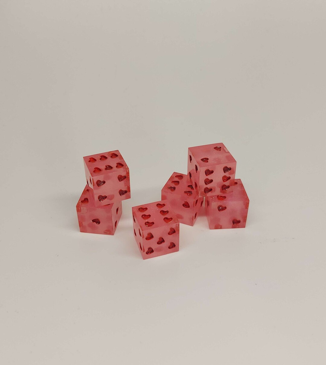 Valentine's Pipped Set of Six D6 Dice - Etsy