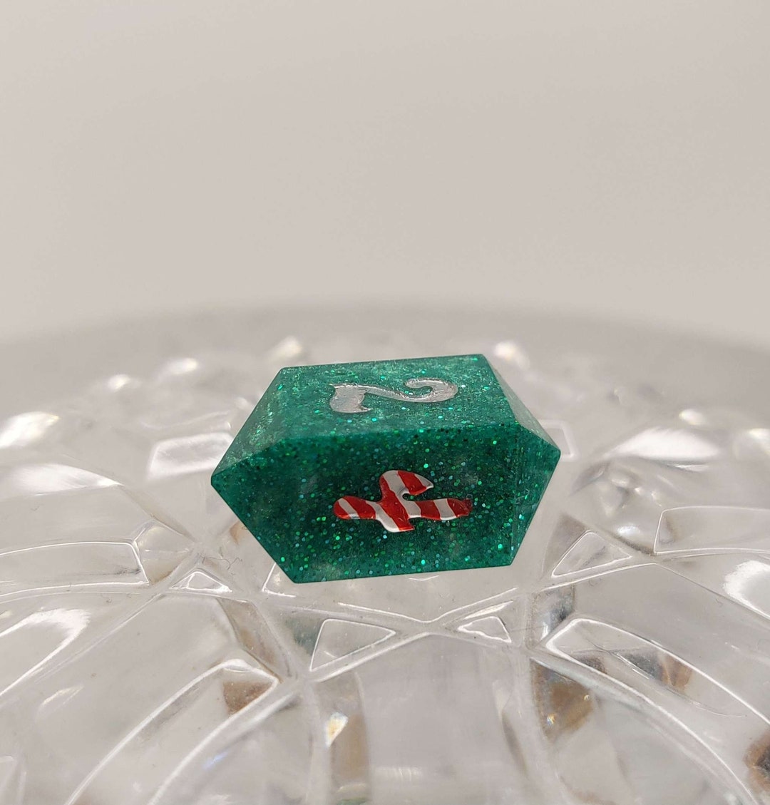 Holiday D4 Crystal Shaped Single Dice - Etsy