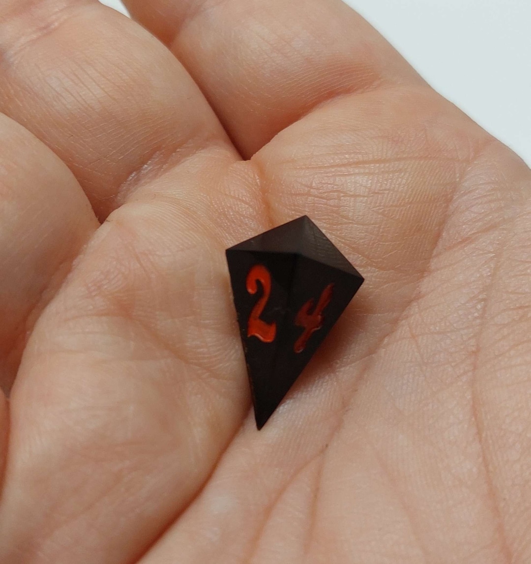 Alternative Shaped Single D4 Black and Red Die - Etsy