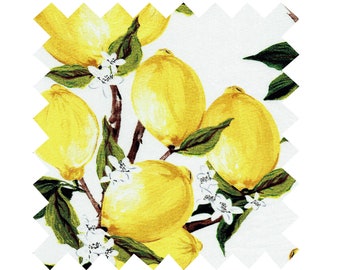 Lemon Print Fabric | Etsy