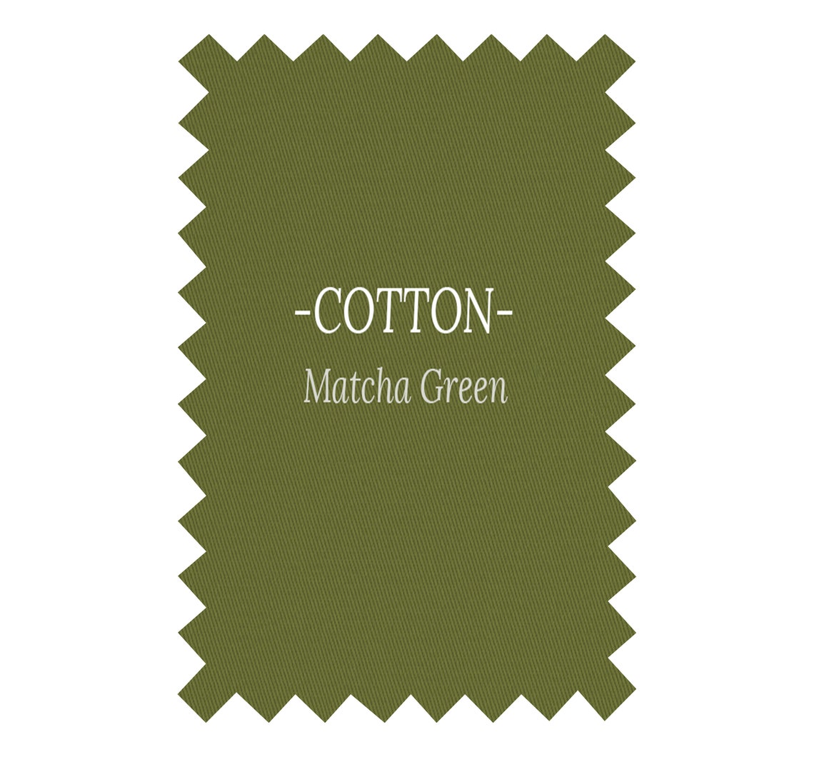 Fabric in Matcha Green Cotton by the Yard | Etsy