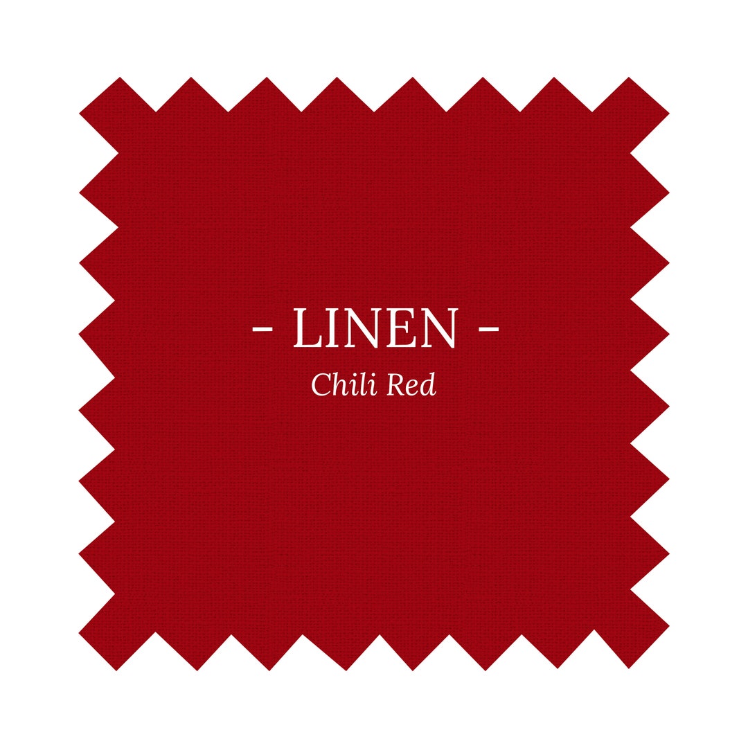 Fabric in Chili Red Linen by the Yard - Etsy