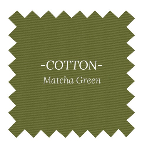 Fabric in Matcha Green Cotton by the Yard | Etsy