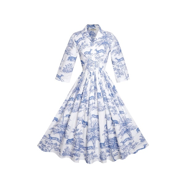 Toile Dress - Etsy