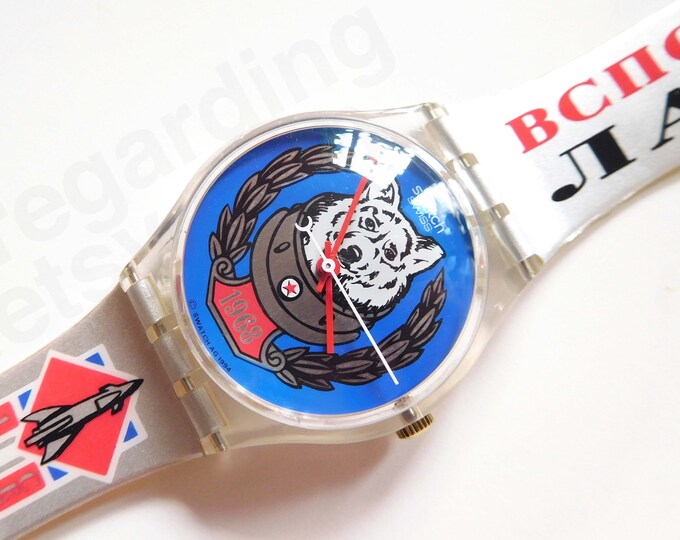 Swatch GK200 Laika Soviet 'space Dog' Watch, Domed Crystal, Good Unworn ...
