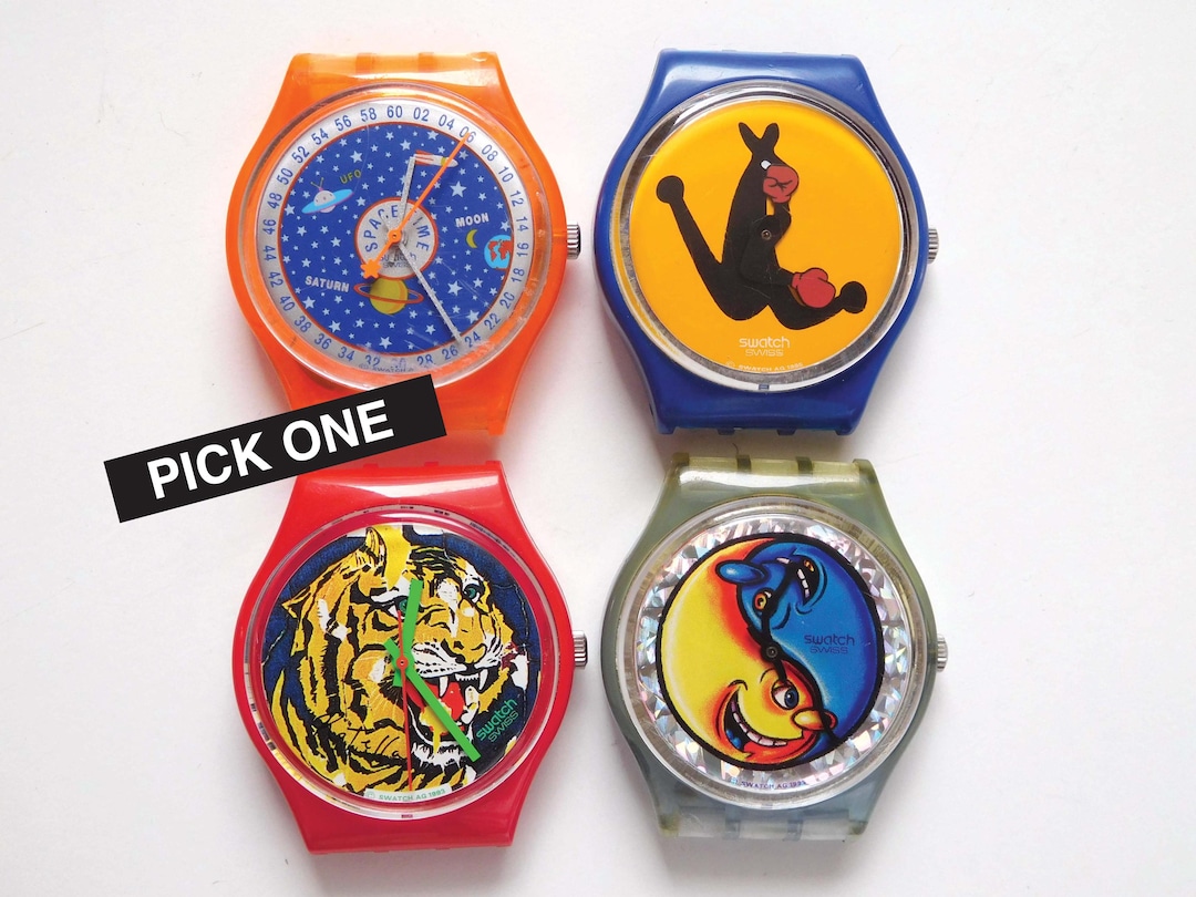 1990s Swatch Watch Heads // Pick One // Tiger Kangaroo Space Wacky ...