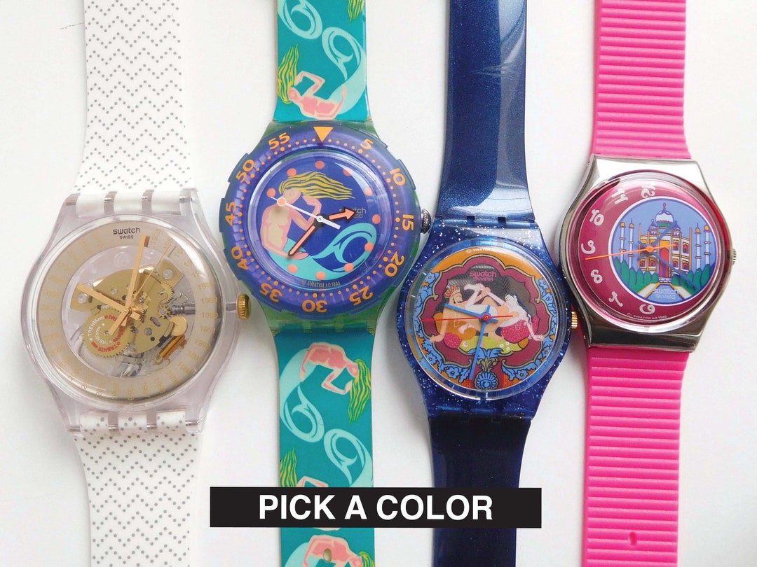 1990s 2000s Swatch Watches // Pick Two // Skeleton Newgent Mermaid ...