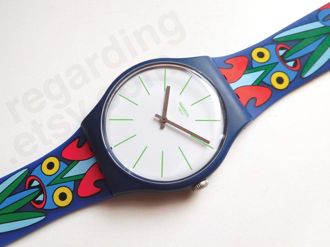 Swatch Watch 'bluesounds' SUON127, LARGE 41mm Newgent Size, Classic ...