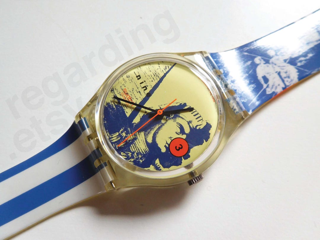 1990s 1991 Swatch Watch 'amneris' GK132 34mm, Sphinx Pyramids Vintage ...
