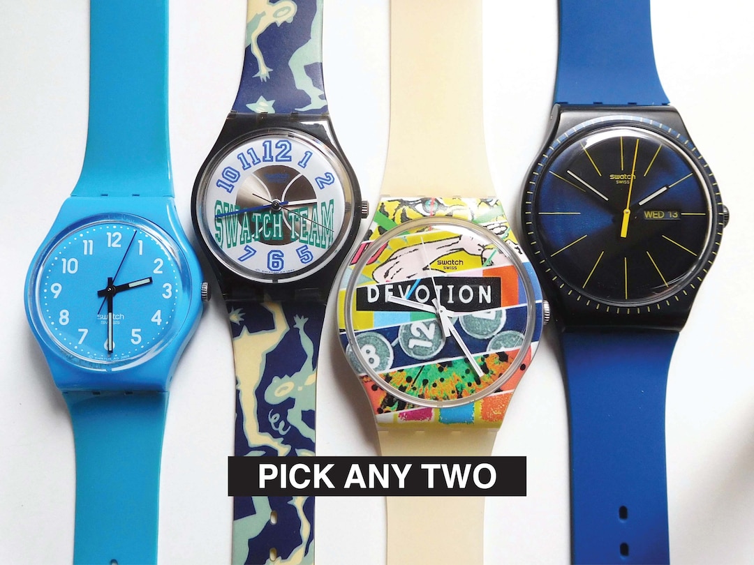 Swatch Watches Colorful 34mm and 41mm Sizes // Pick 2 // Blue - Etsy
