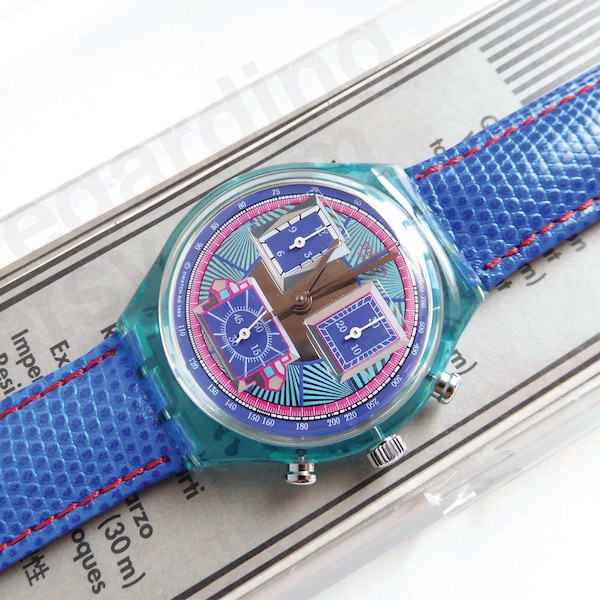 Swatch Blue Leather - Etsy