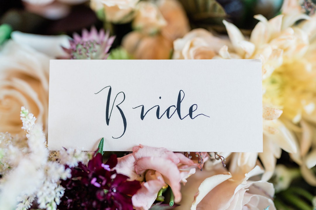 Personalised & Handwritten Calligraphy Name Tag Place Cards for ...