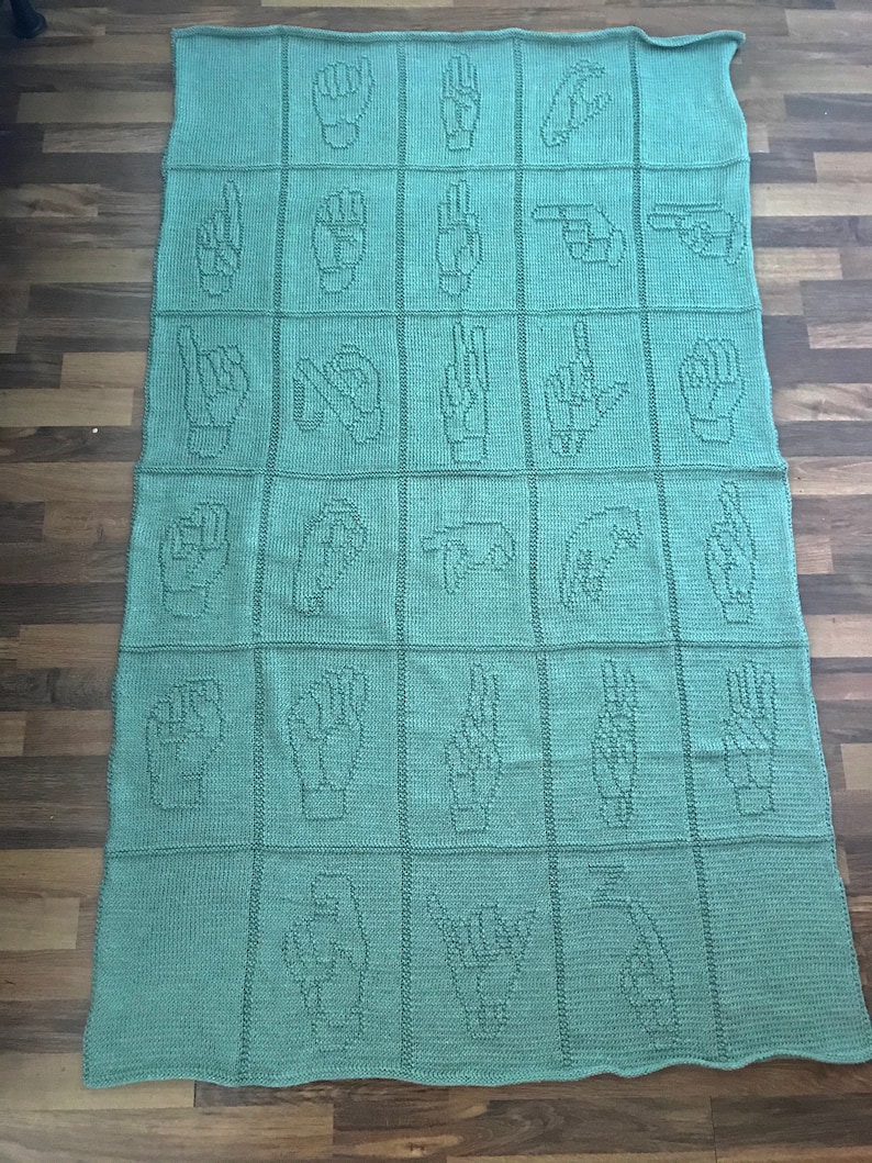 ASL Blanket Knitting Pattern - Etsy