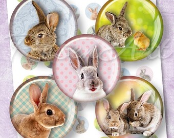 Rabbits Collage Sheet - Etsy