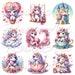 Cute Valentine Unicorns Clipart Transparent PNG Bundle, Watercolor ...