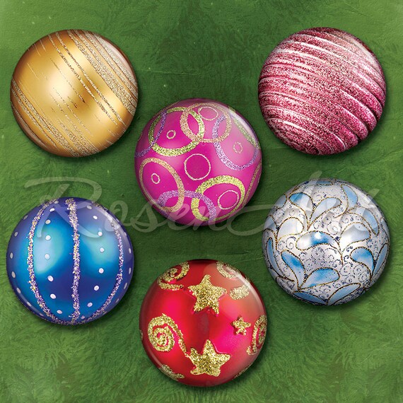 Christmas Ornaments Balls Patterns 1 Bottle Cap Images 1 - Etsy