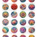 Floral Art 1 Inch Circles, 30mm, 25mm, 1.25", 1.5" Round Printable ...