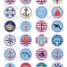 Nautical Digital Collage Sheet Round Anchor 1 Inch Circles Ship 1 ...