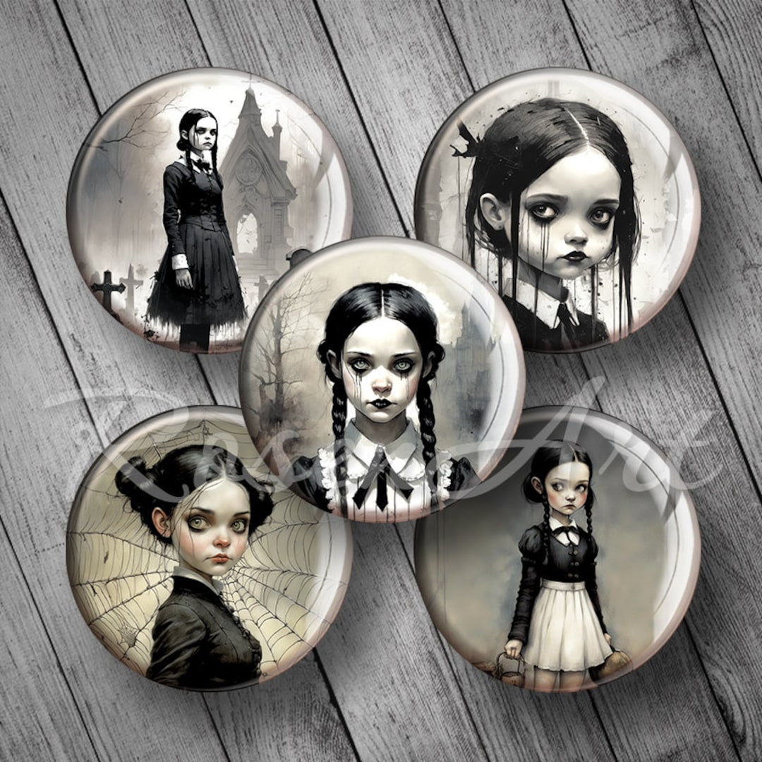 Goth Girls Round Download Cabochon 20mm 18mm 16mm 14mm 12mm Charm ...