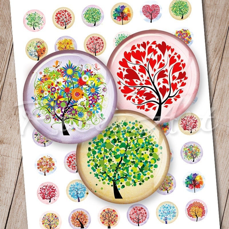 Tree of Life 1 Bottle Cap Images for Pendant 1 Inch - Etsy